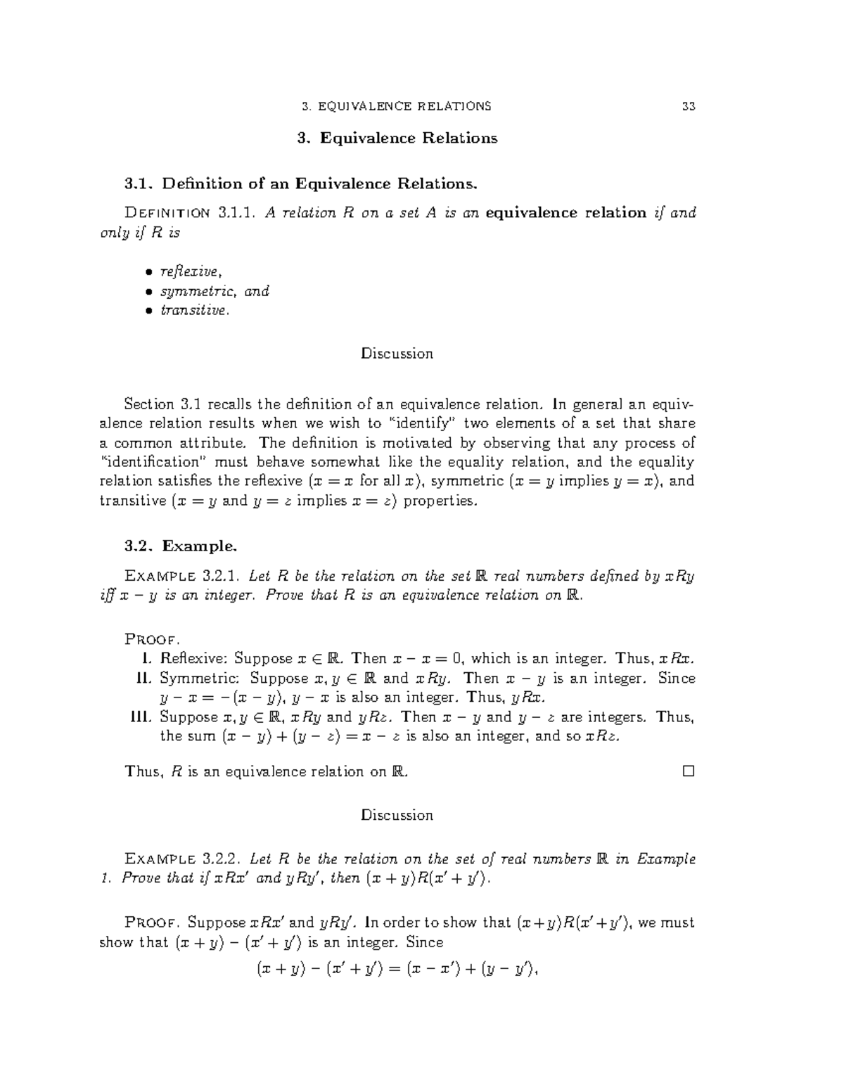 S1 3equivrel - ff4g4ghh - Equivalence Relations Definition of an ...