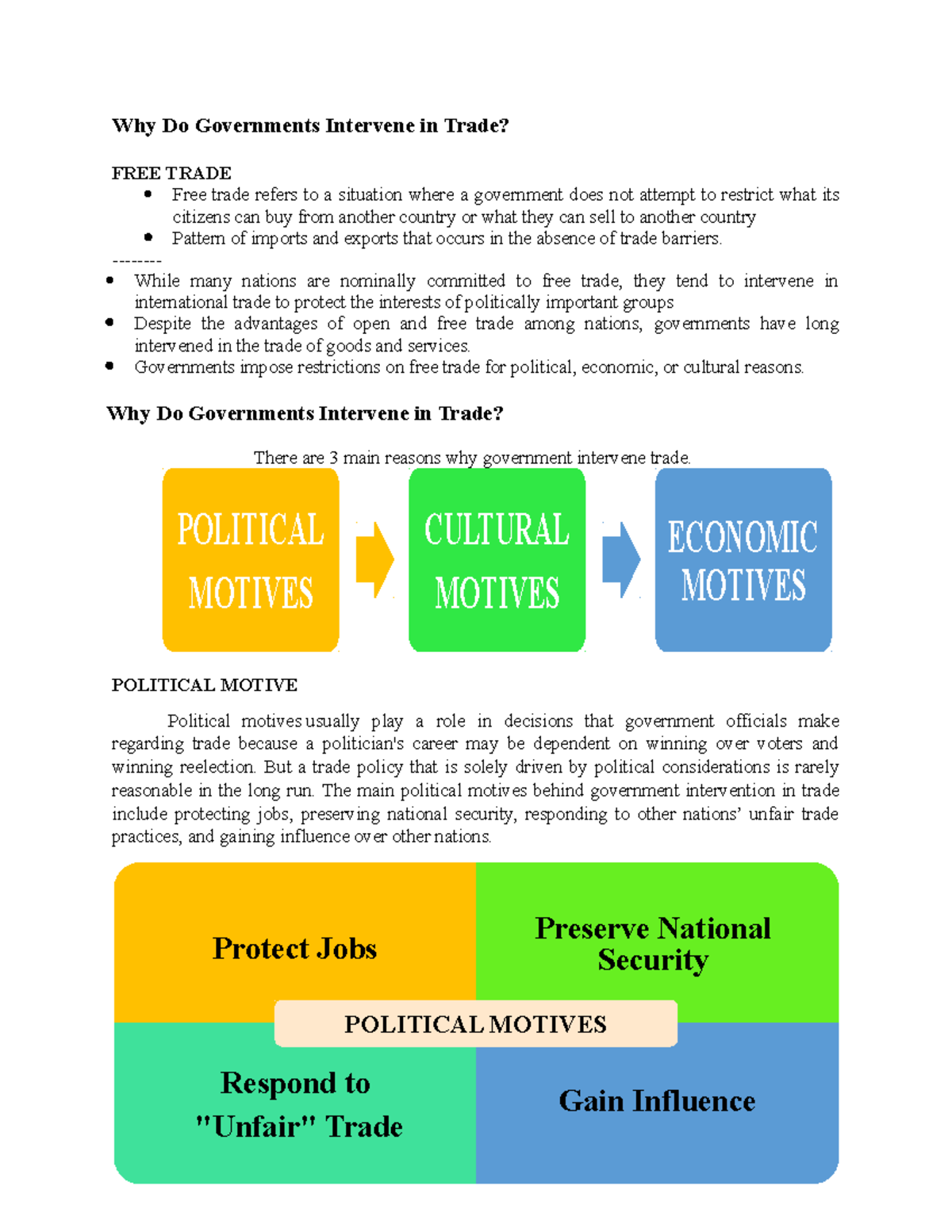 Learning- Objective-NO.-1 2 - POLITICAL MOTIVES CULTURAL MOTIVES ...