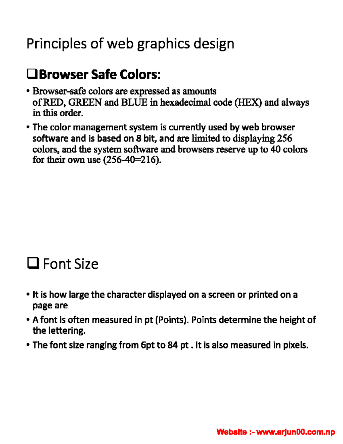 Browser safe colors - computer application - Studocu