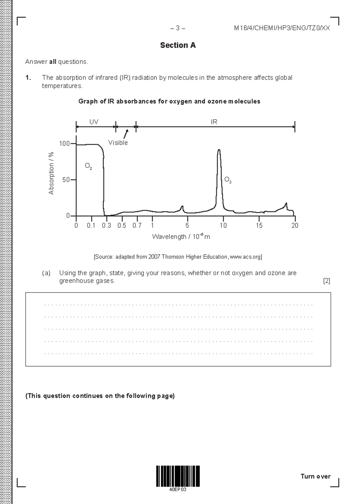 Paper 3 - rerer - Turn over Section A Answer all questions. The ...