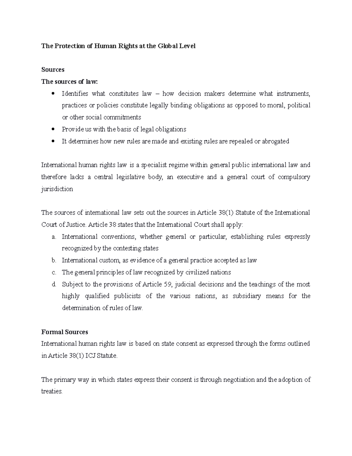 The Protection of Human Rights at the Global Level - The Protection of ...