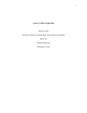 BIO-220-Man Vs Nature - Monica Lovitt Professor Roman Due: May 26, 2024 ...