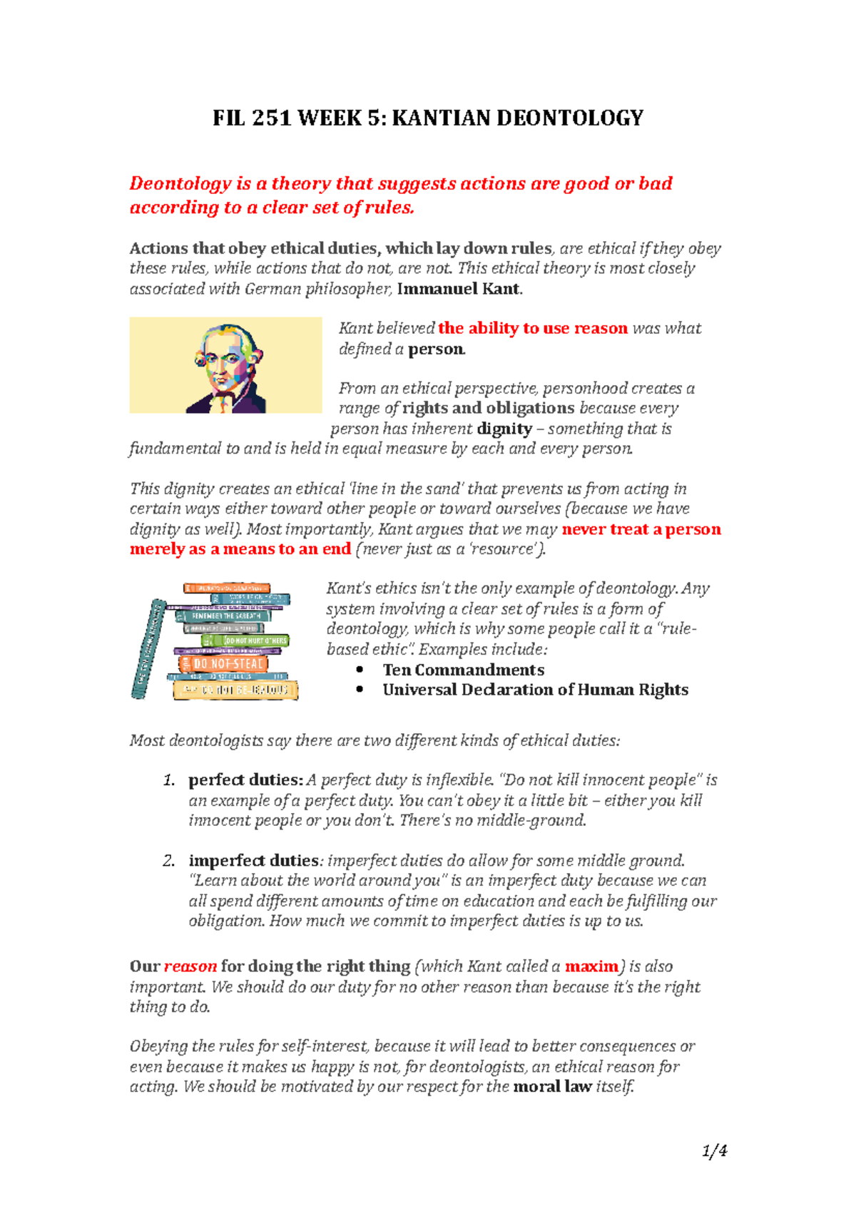 Module Lesson FIL 251 WEEK 5 Kanitan deontology Message - FIL 251 WEEK ...