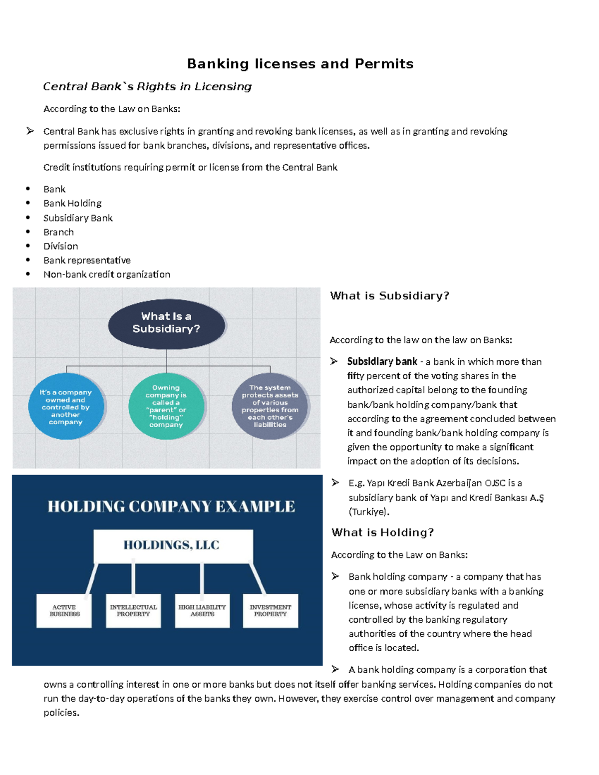 Banking licenses and Permits in the Azerbaijani legislation - Banking ...