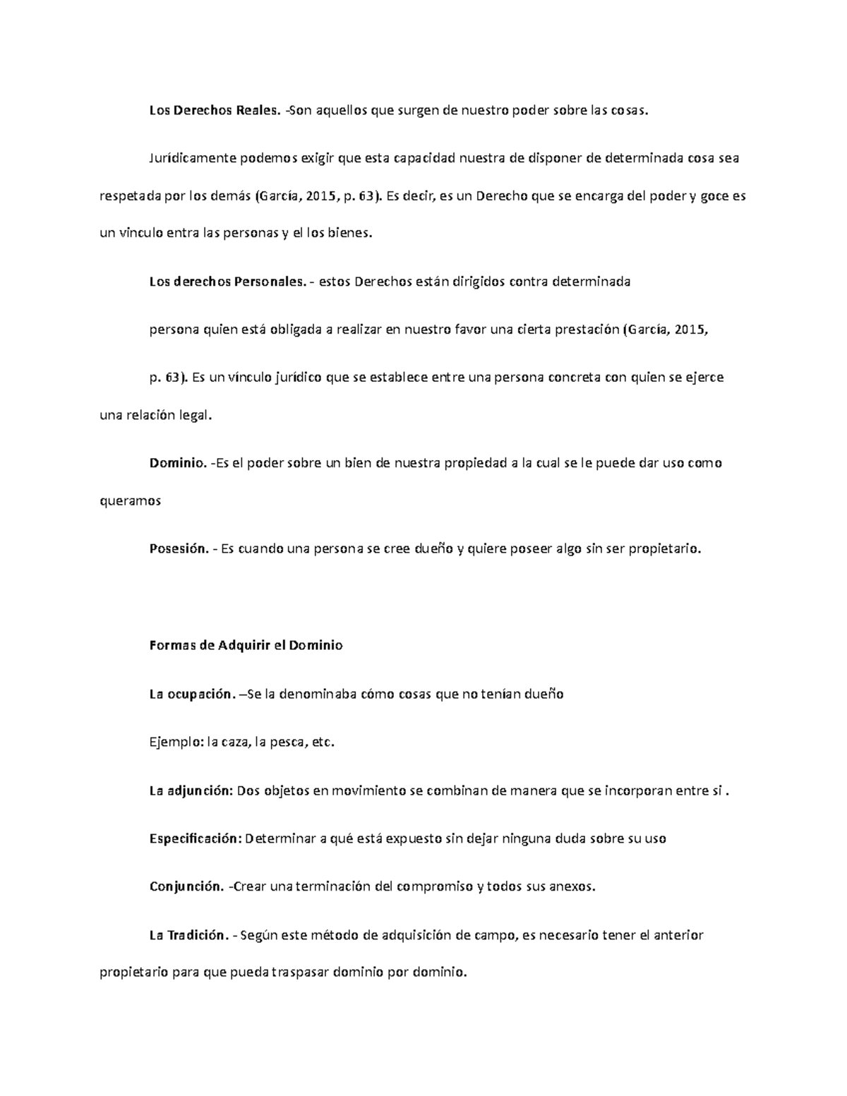 Los Derechos Reales - 2 semestre - Los Derechos Reales. -Son aquellos ...