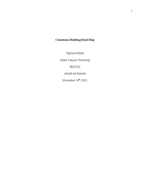 Consensus-Building Road Map - Consensus-Building Road Map Elizabeth ...