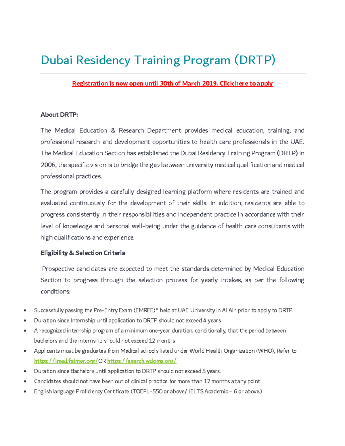 Dubai Residency Training Program 2019 webpage new2022239190 - Dubai ...