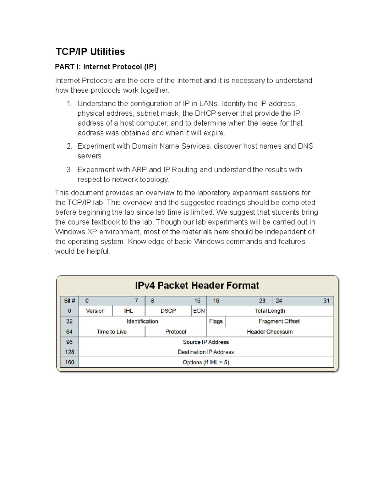 Tcpip Commands Tcpip Utilities Part I Internet Protocol Ip Internet Protocols Are The Core