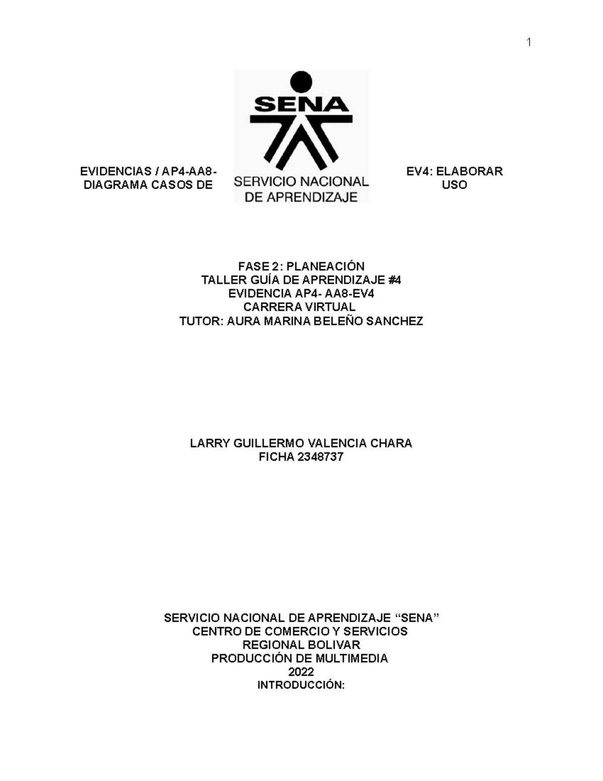 Evidenciaap 4 Aa8 Ev4 Casos De Uso Evidencias Ap4 Aa8 Ev4