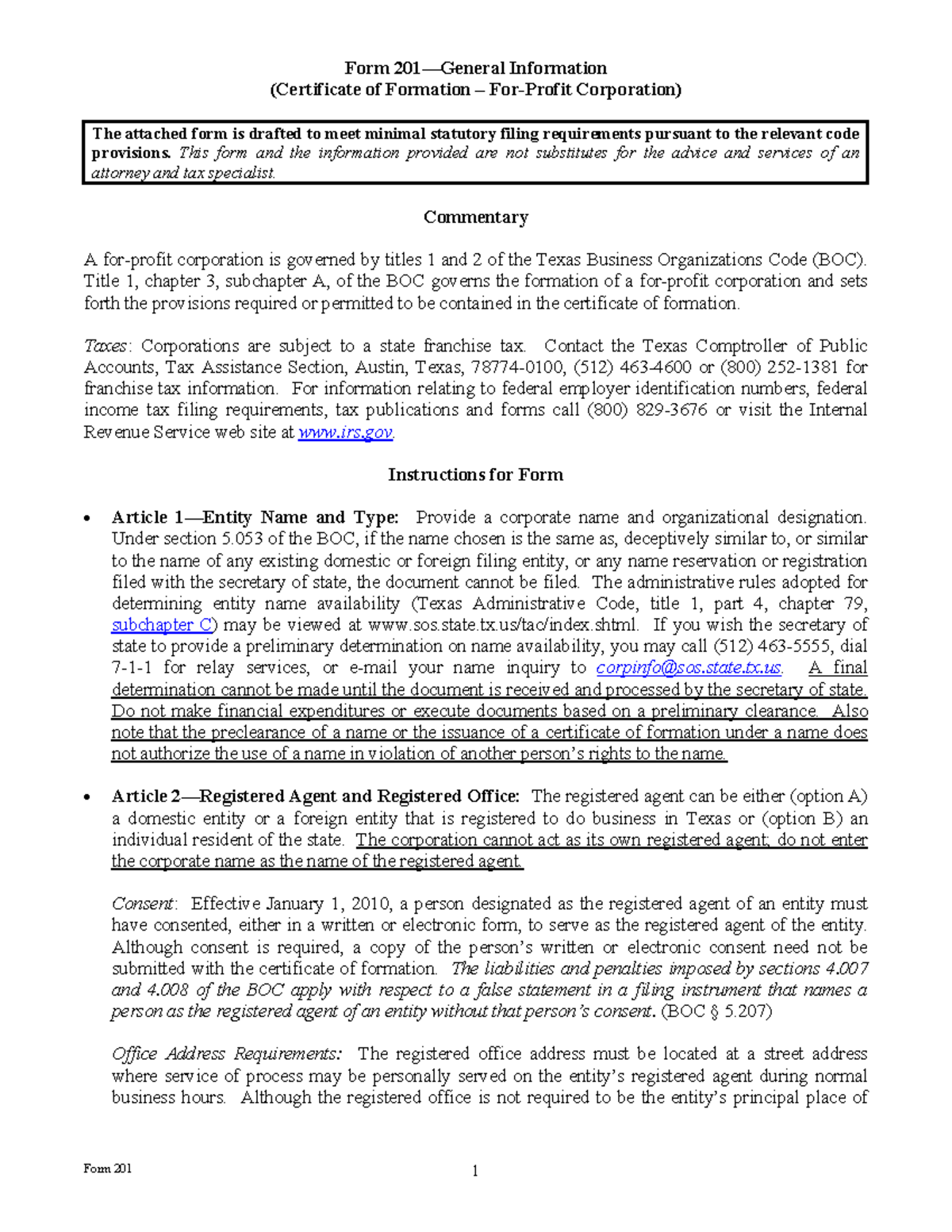 TX+Form+201 - Full completed - Form 201—General Information ...