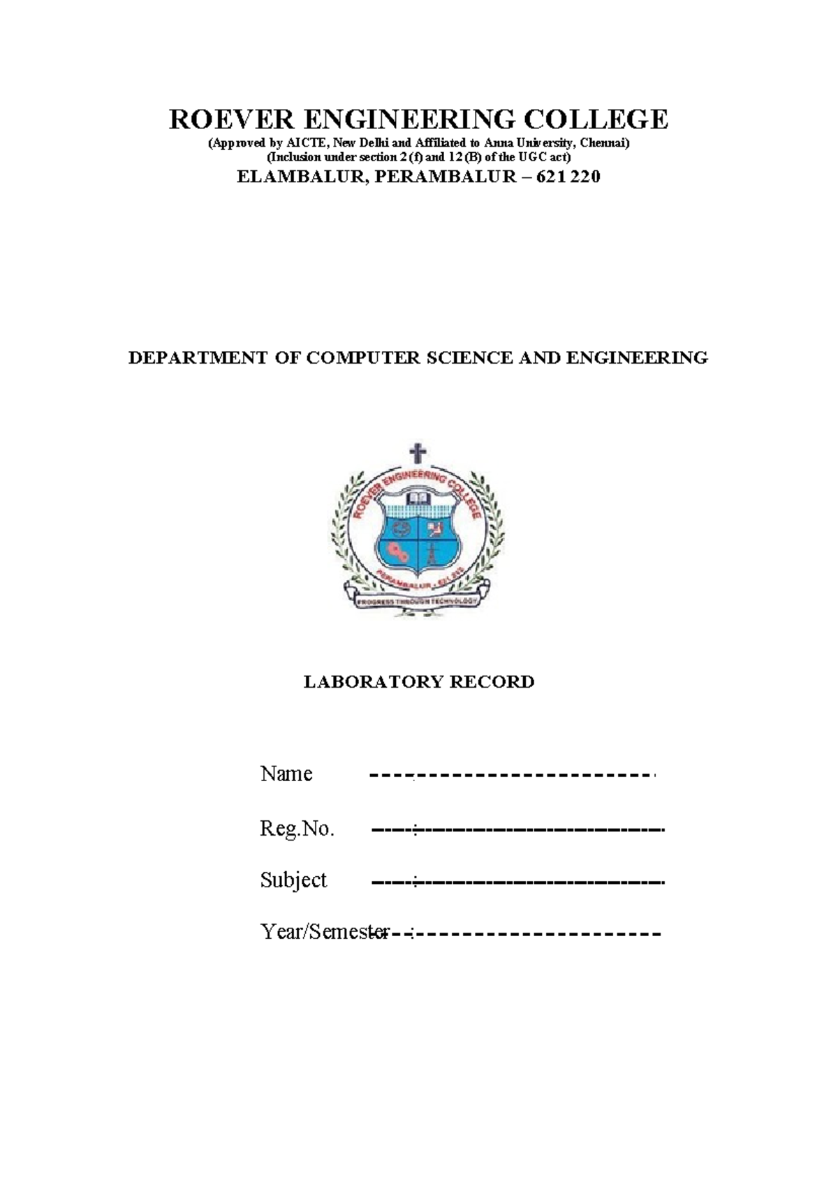 SDN- lab manual - Lab - ROEVER ENGINEERING COLLEGE (Approved by AICTE ...