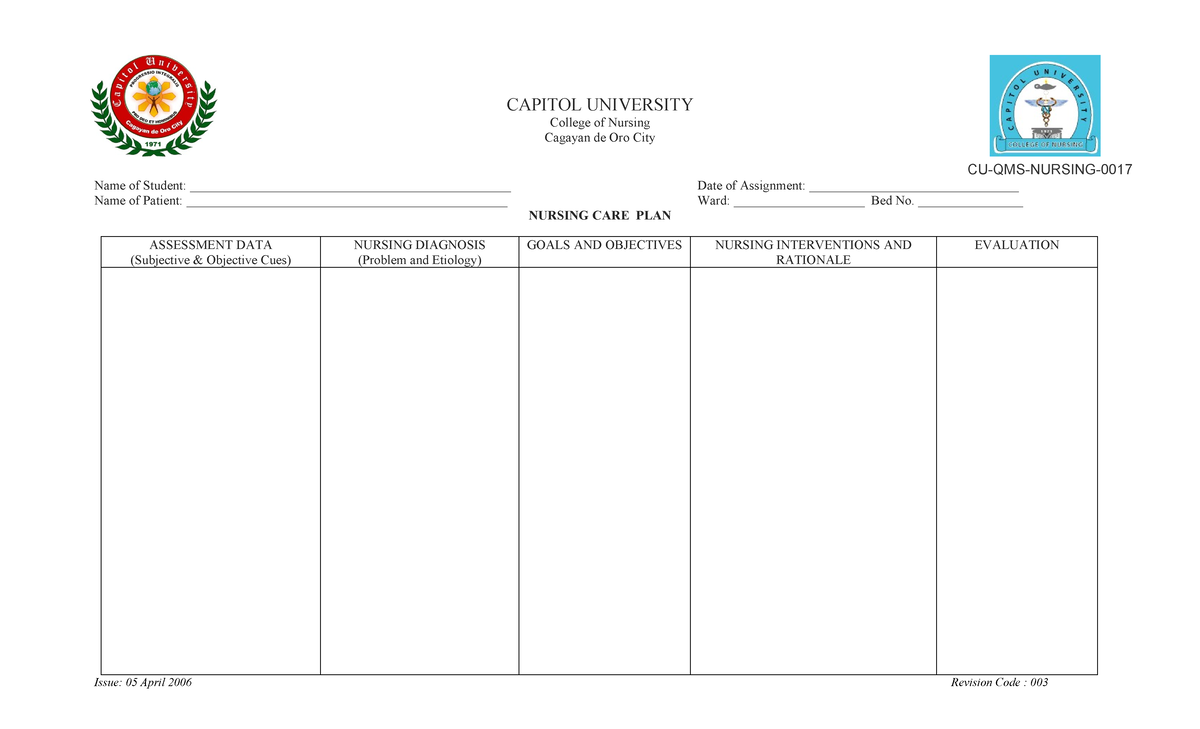 NCP-Drug-Study-Form-2 3 - CAPITOL UNIVERSITY College of Nursing Cagayan ...