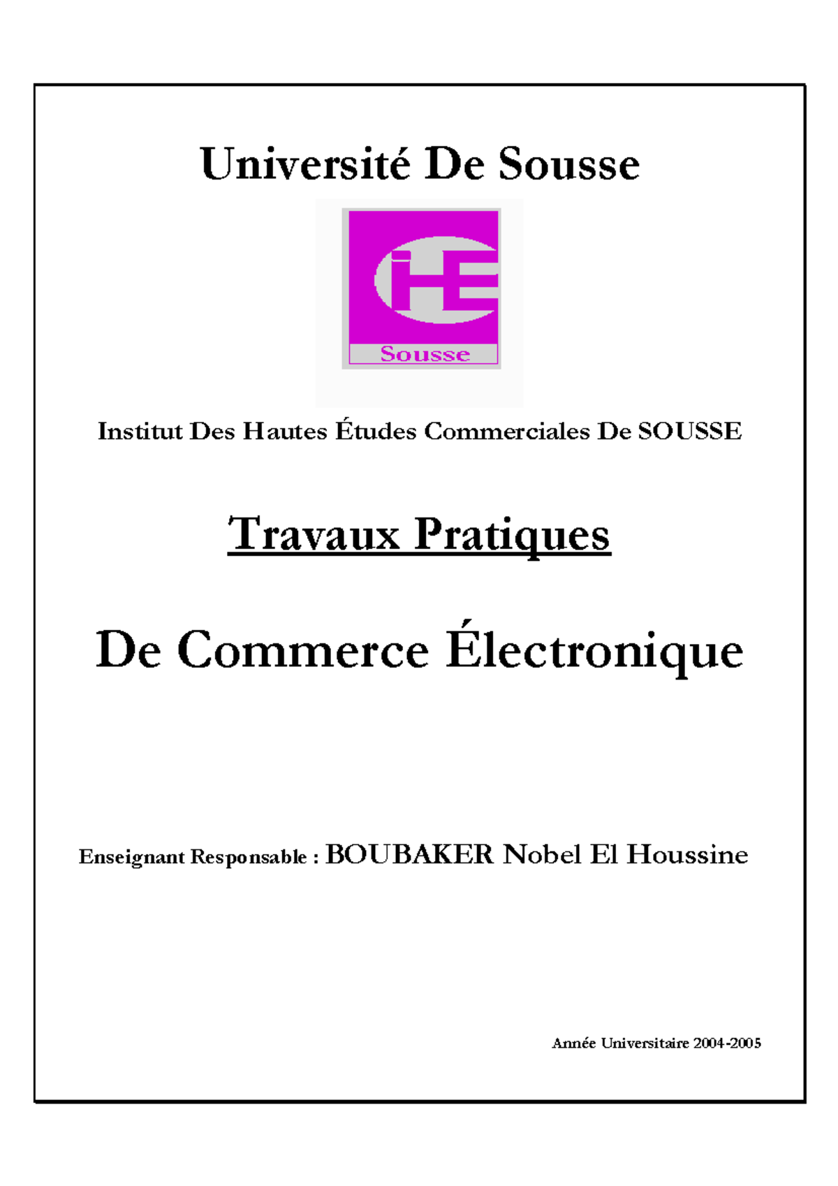 Bon cours du e commerce - - Studocu