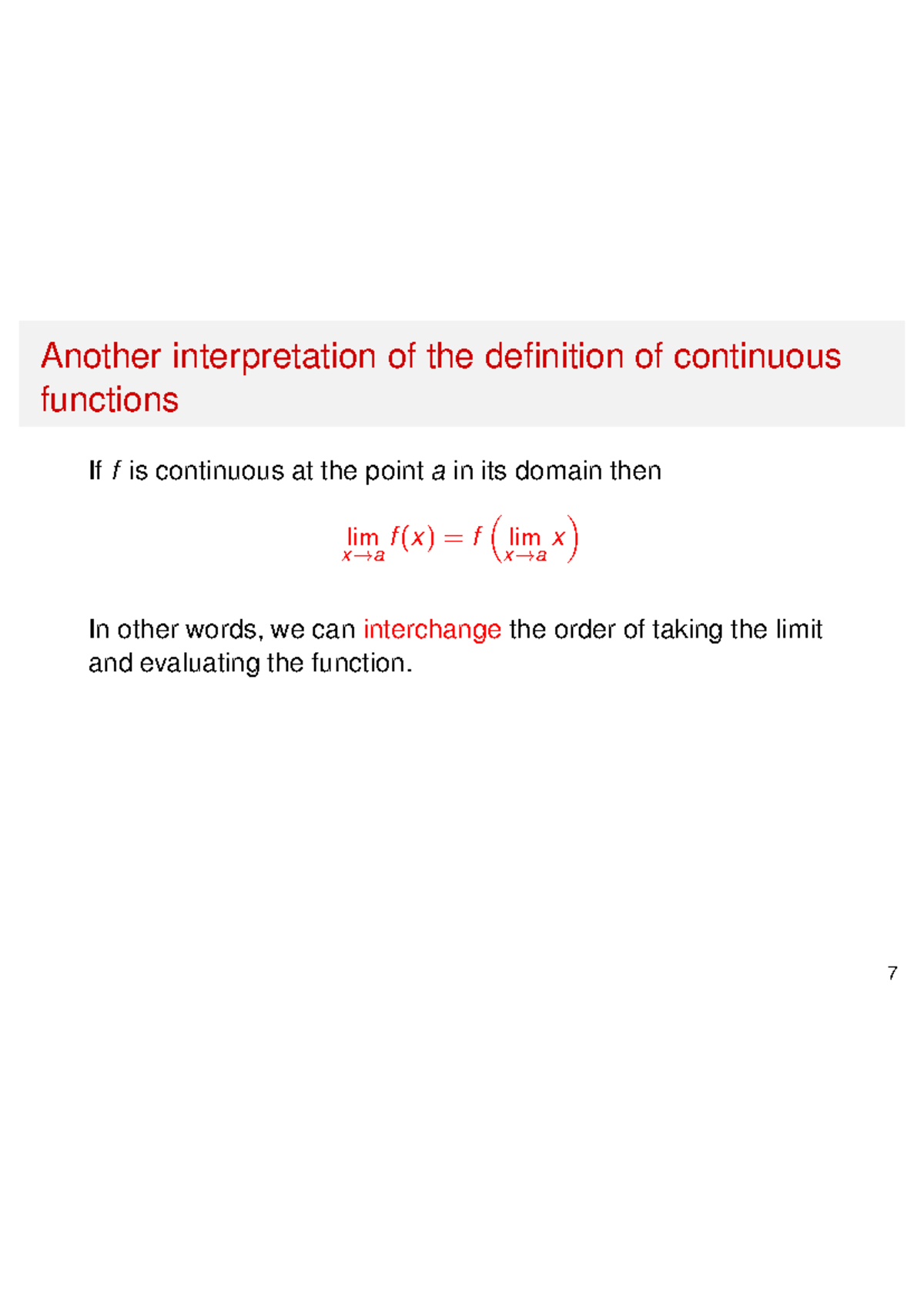 Week 3 annotated slides part3 - Another interpretation of the ...
