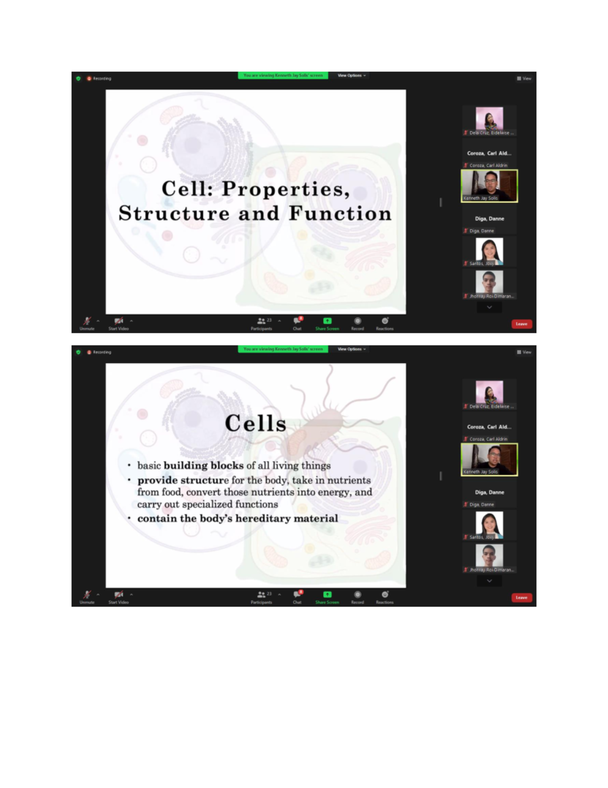 The Part of the Cell - Science Technology Information Technology - Studocu