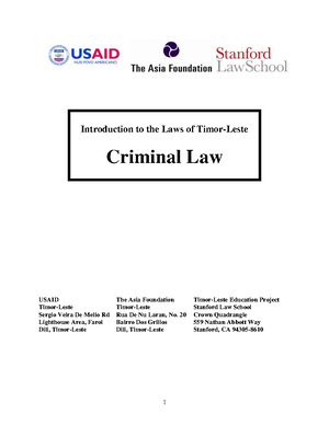 Criminal law study guide - Contents Introduction 1 The lawyer’s method ...