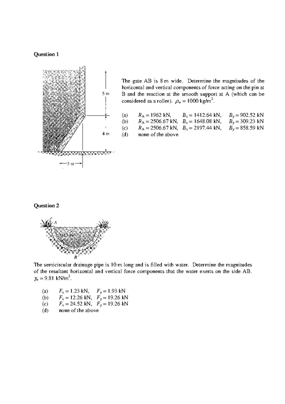 EMS Tutorial Wk8 - Question 1 The gate AB is 8 m wide. Determine the ...