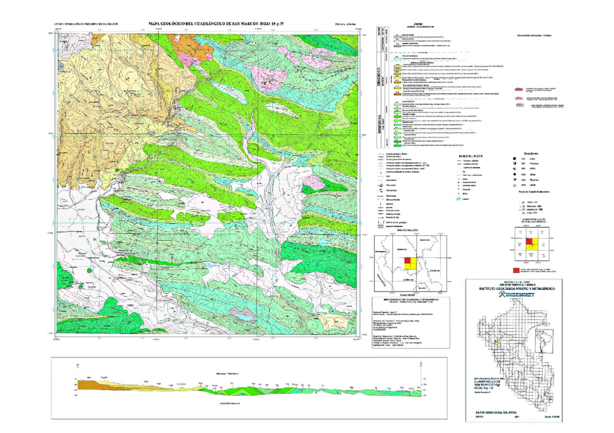 Plano hidrologico de la cuenca del rio cajamarquino, unio del río ...
