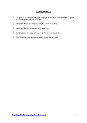 Compiler Design Lab - cd manual - COMPILER DESIGN LABORATORY MANUAL AND ...