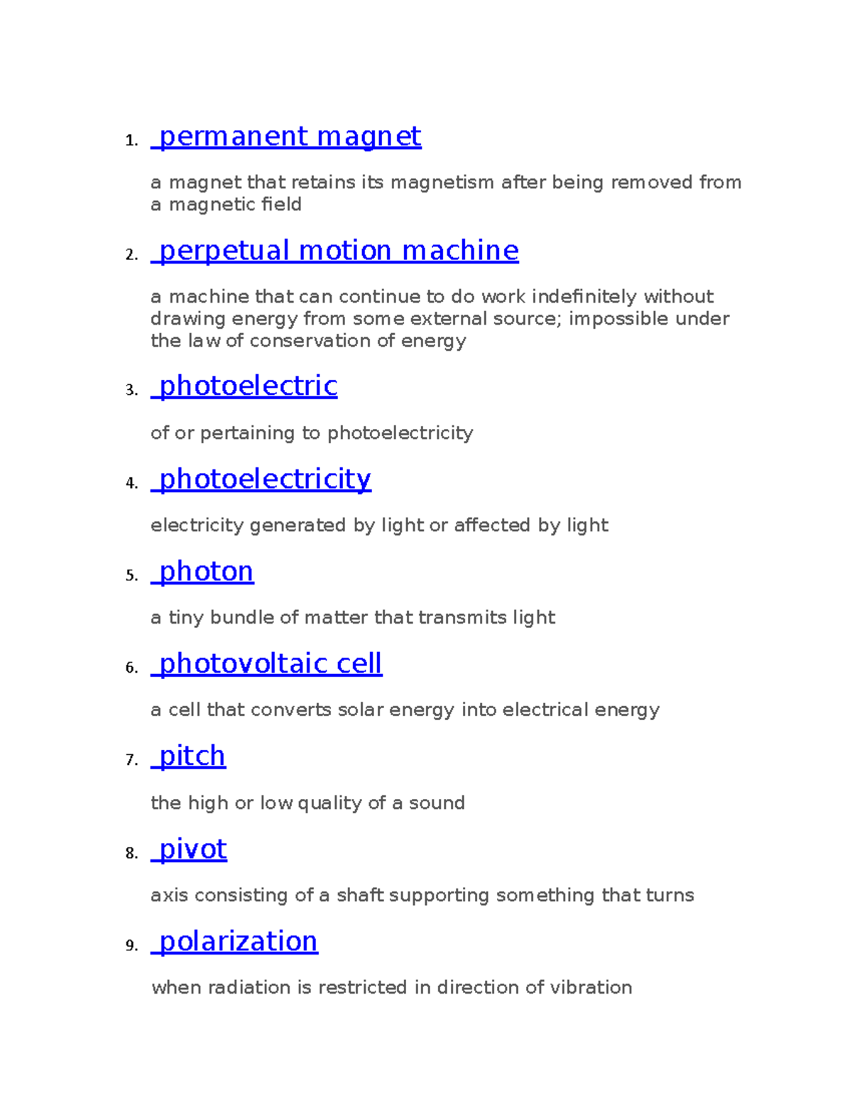 Phy 22 - physics notes, very helpful! - 1. permanent magnet a magnet ...