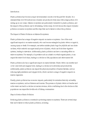 Title The Effects of Light Pollution on the Environment - Introduction ...