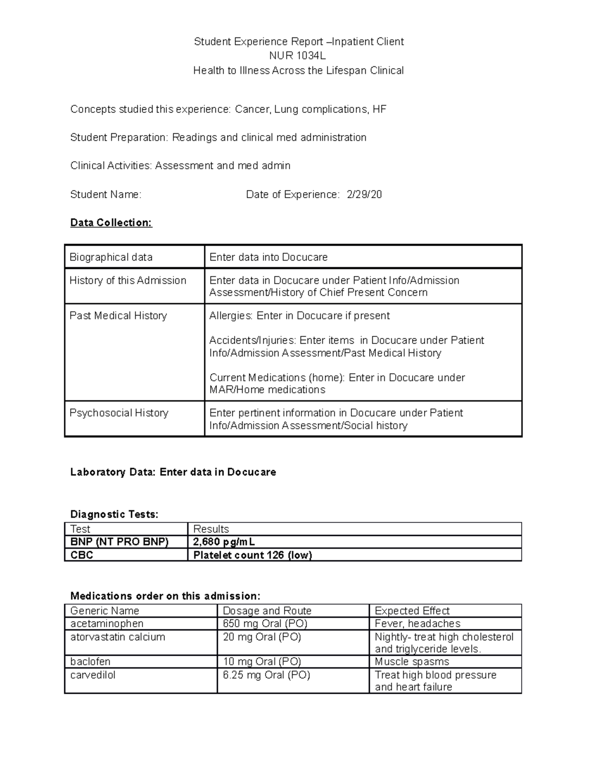 SER Lymphoma Week 9 - Notes - NUR 1034L Health to Illness Across the ...