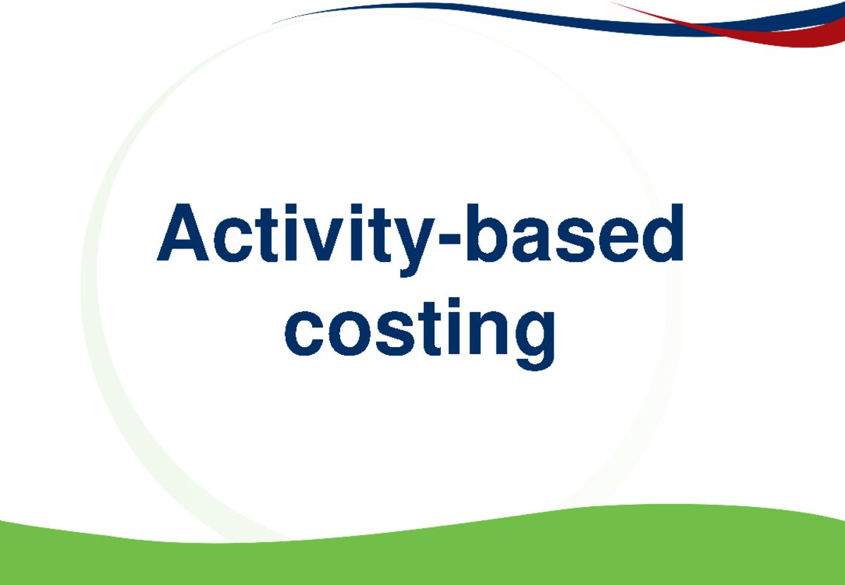 management accounting Activity+based+costing+ AB - Activity-based ...