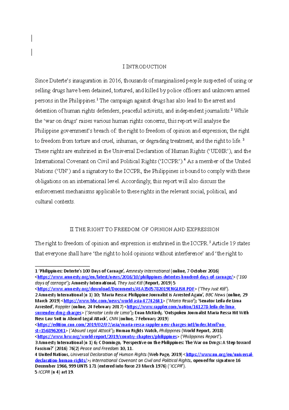 Exemplar 1 2019 human rights - LLB140 - QUT - Studocu