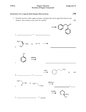 Aromatic Hydrocarbons - Worksheet for Naming and Properties ...