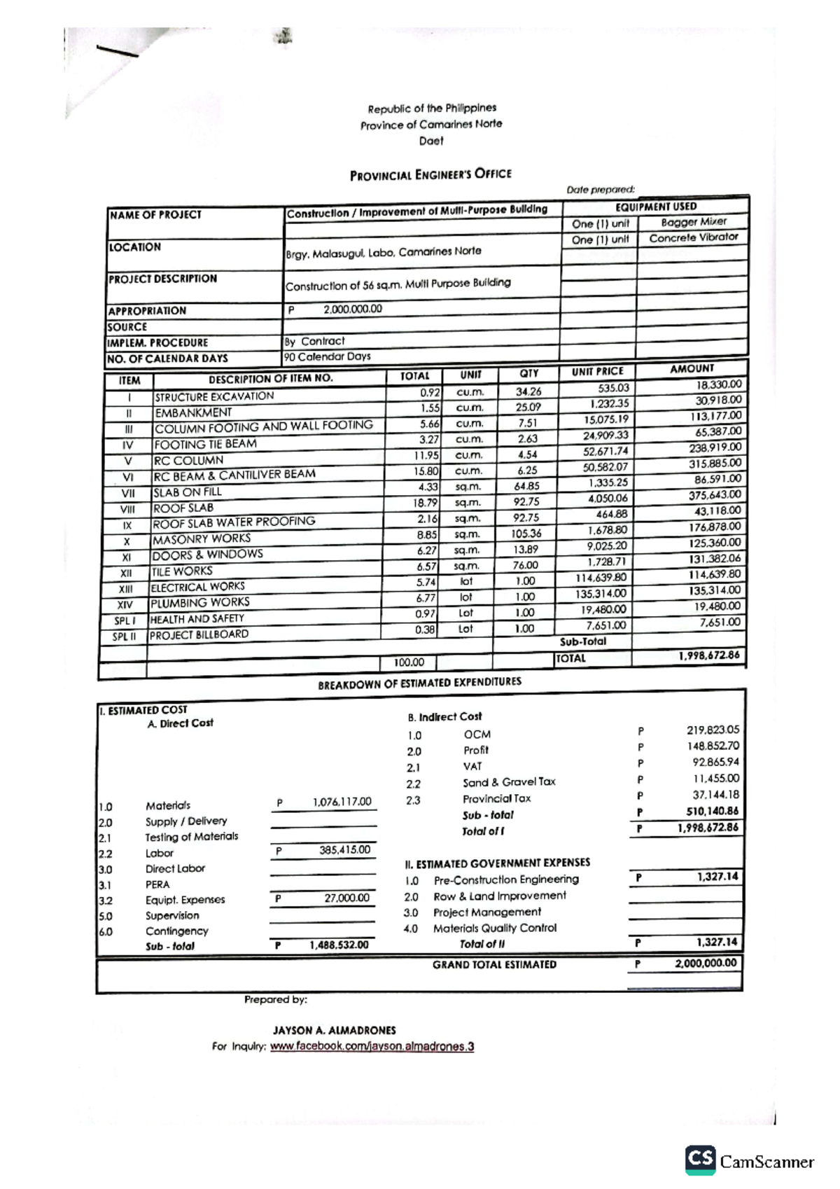 Estimate - Civil Engineering - Studocu