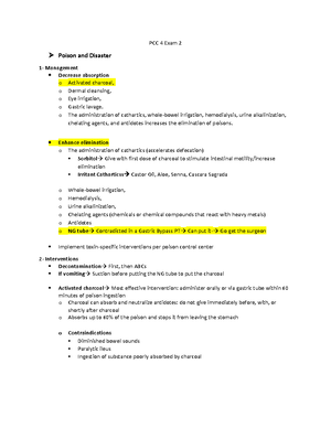 PCC IV exam 2 - Lecture notes Modules 6, 7, 8 - PCC IV Exam Review ...