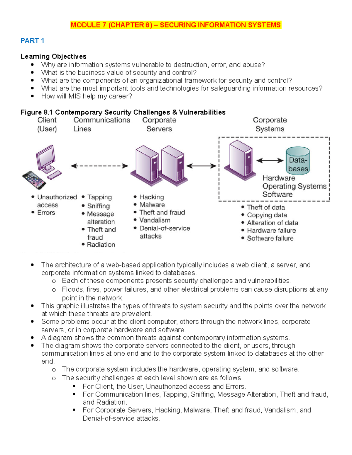 Module 7 - Dr. Donald Jones - Rawls College of Business - MODULE 7 ...