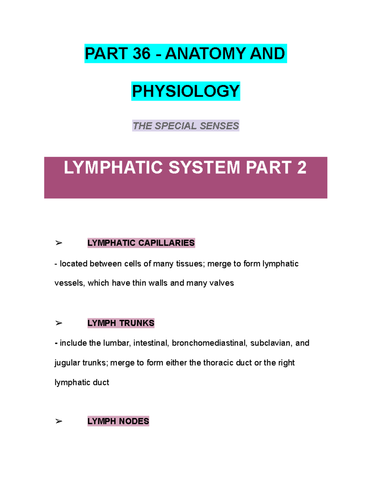 PART 36 - Anatomy AND Physiology - PART 36 - ANATOMY AND PHYSIOLOGY THE ...