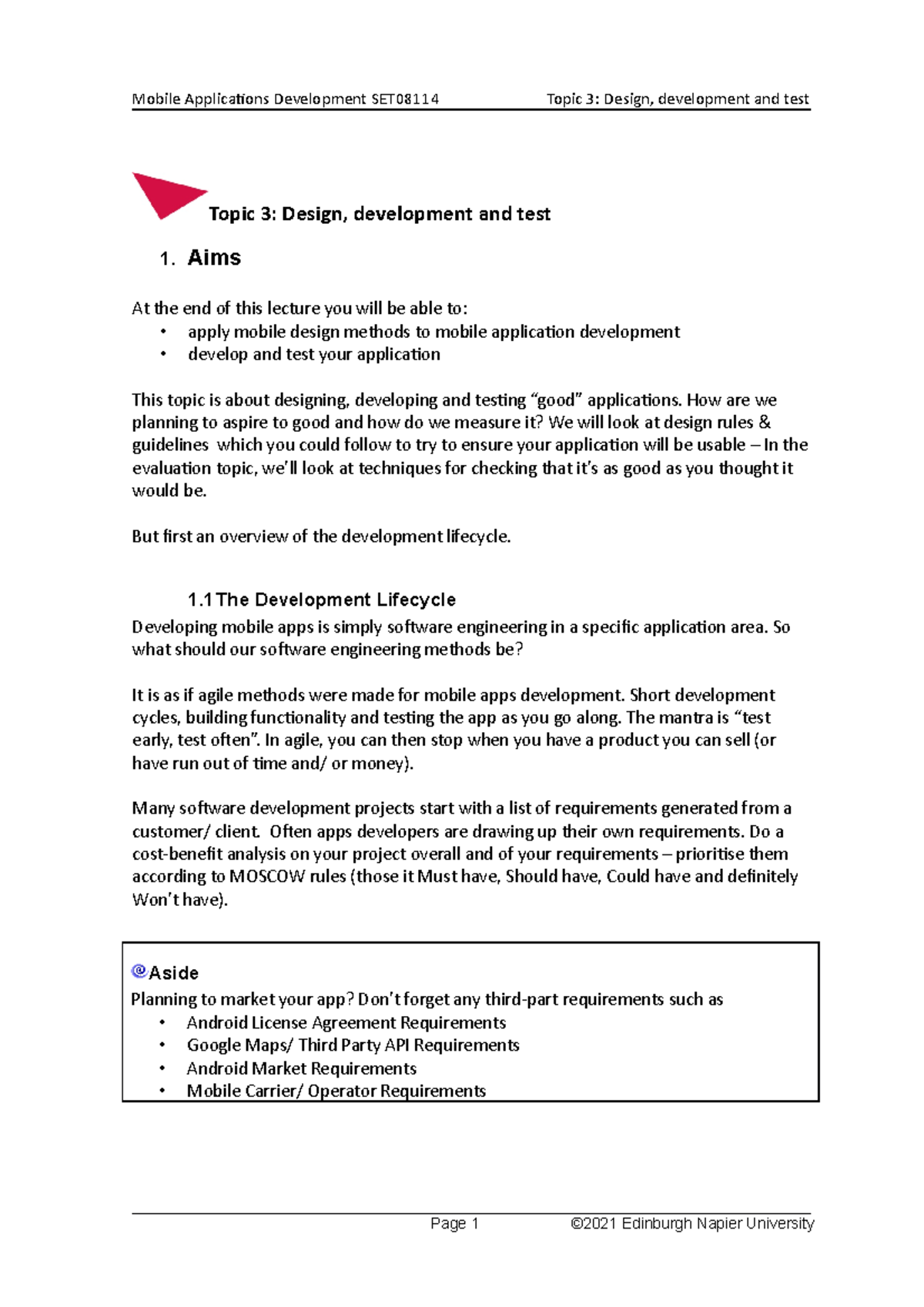 MADL03 - this is coursework info - SET08114 - Napier - Studocu