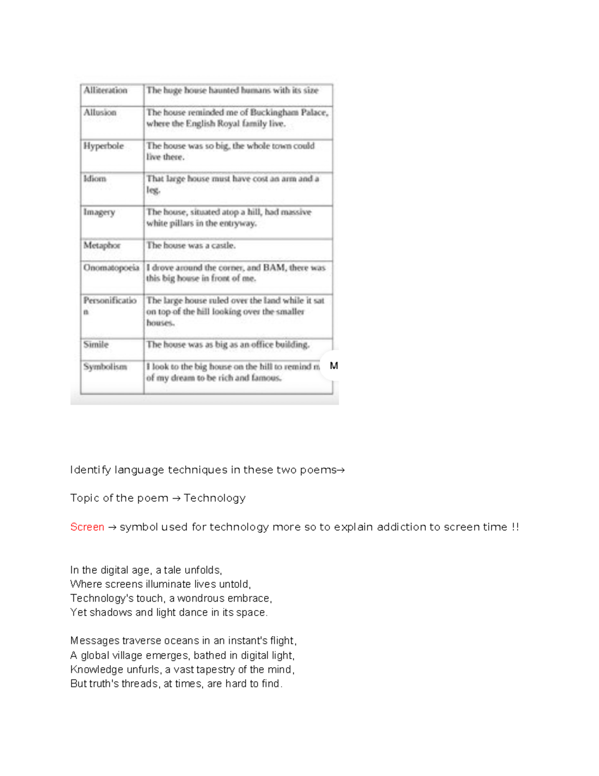 Identifying language techniques - Messages traverse oceans in an ...