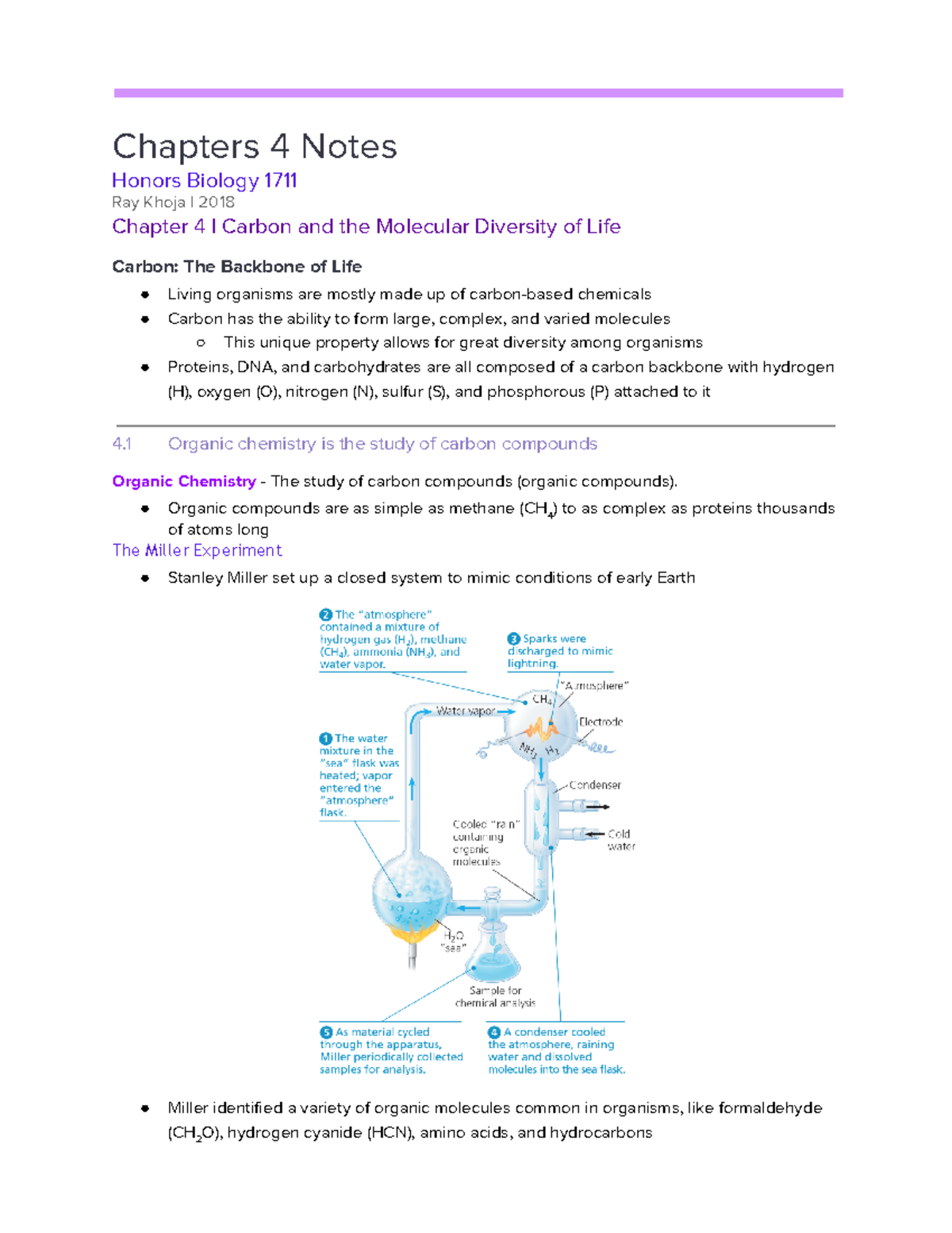 Chapter 4 - Carbon and the Molecular Diversity of Life - Chapters 4 ...