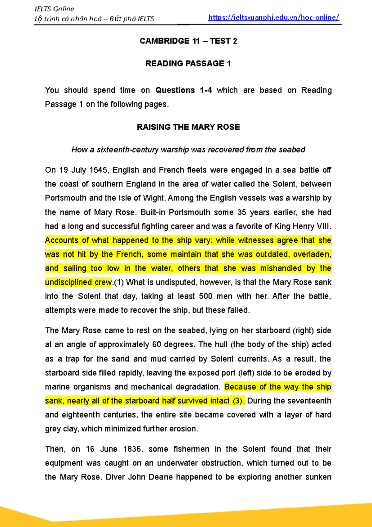 UNIT 47 . Cambridge 11 – TEST 2 - Reading Passage 1 - CAMBRIDGE 11 ...