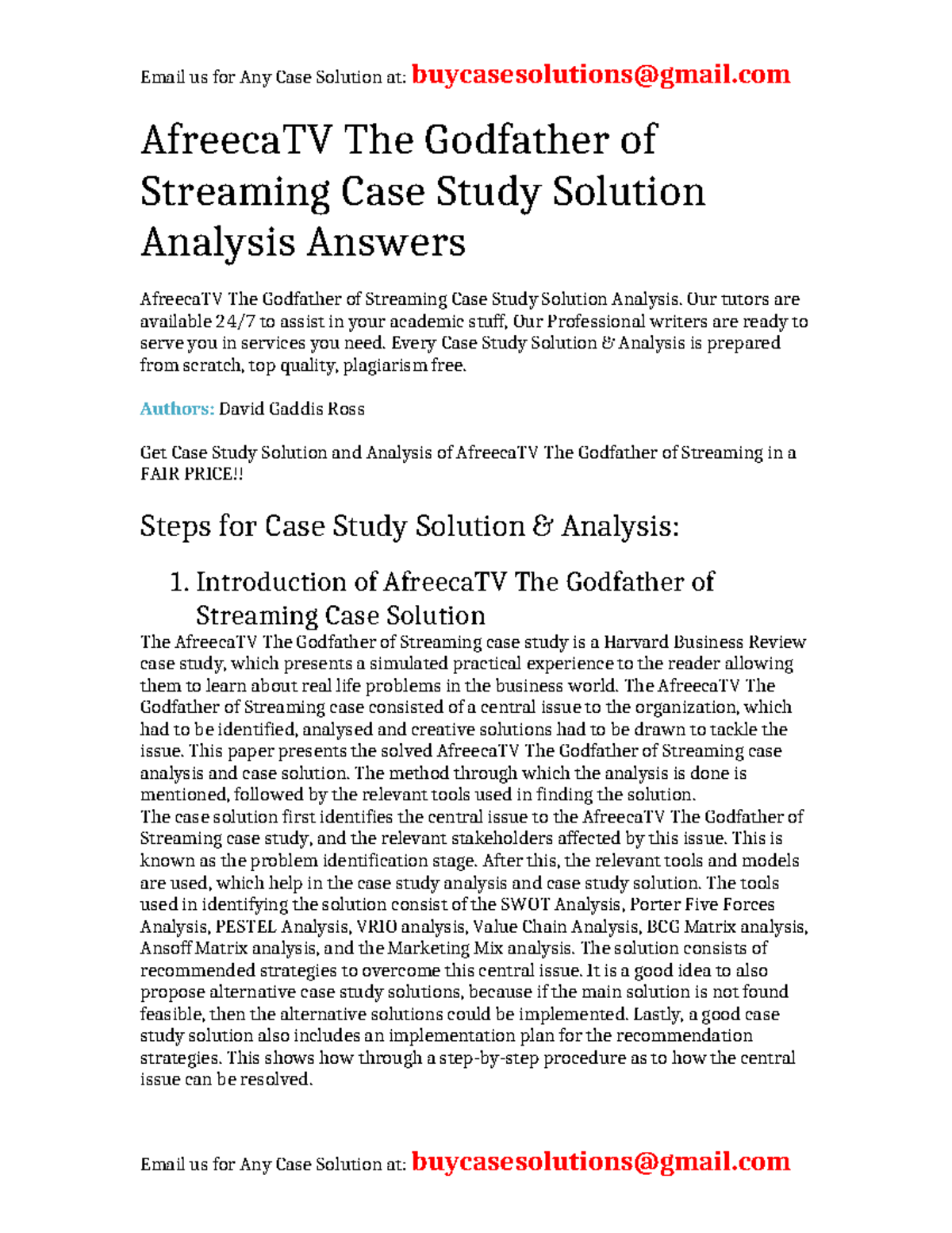 Case Solution AfreecaTV The Godfather of Streaming - AfreecaTV The Godfather of Streaming Case ...