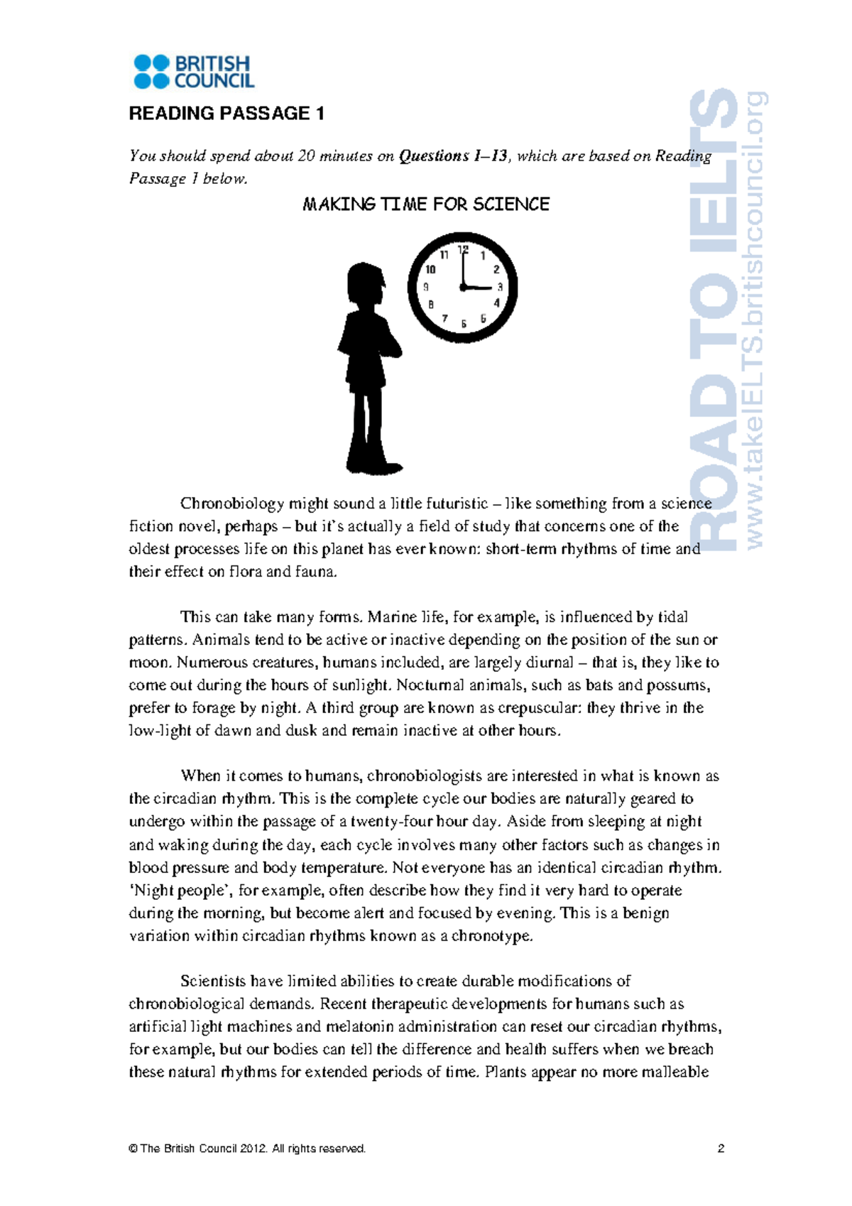 BC Ielts Reading TEST 1-3-15 - READING PASSAGE 1 You should spend about ...