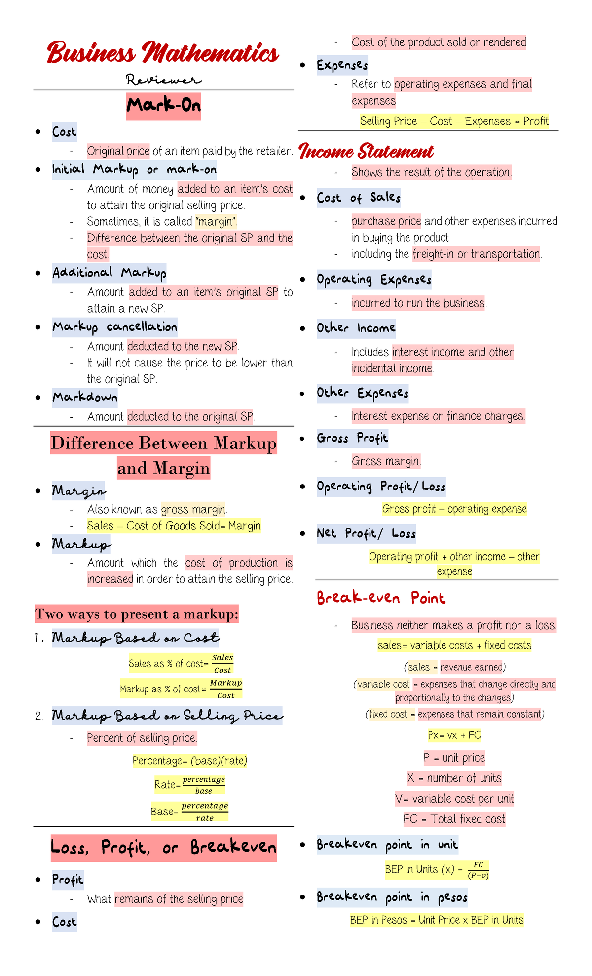 Business Mathematics for Grade 12 student - Business Mathematics Mark ...
