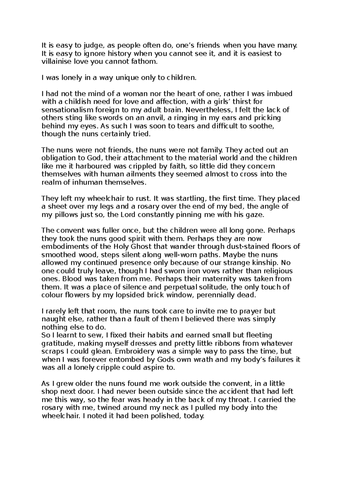 Entombed - A short creative story based on the Texts Culture and Values ...