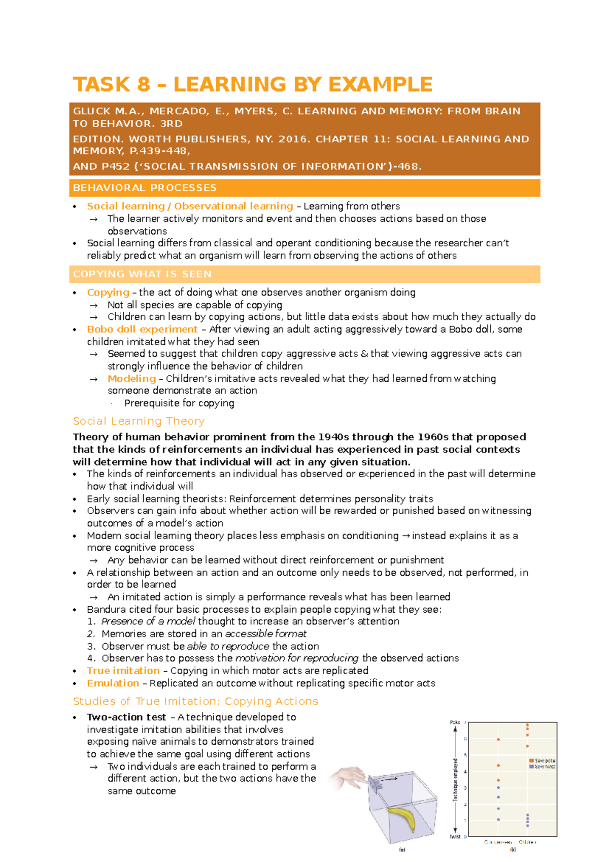 Task 8 - Learning by example - TASK 8 – LEARNING BY EXAMPLE GLUCK M ...