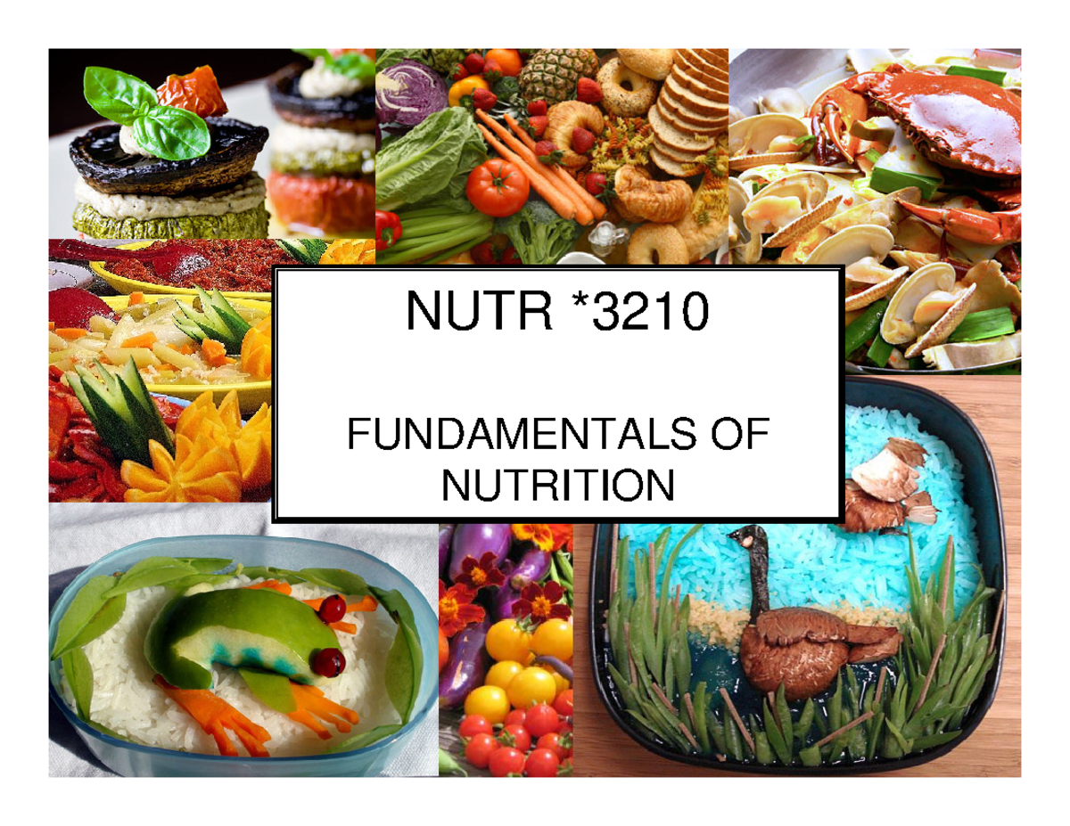 Nutr3210 Lecture 1 - Introduction Overview - NUTR FUNDAMENTALS OF ...