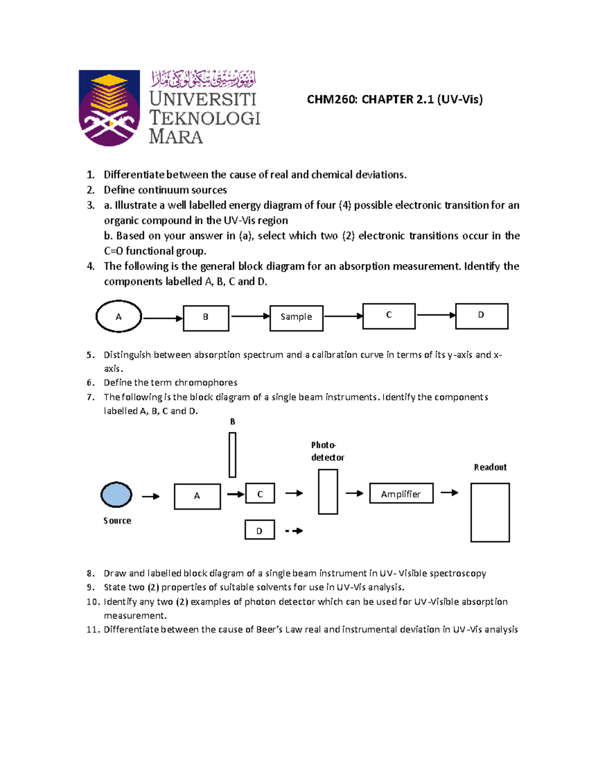 Tutorial 2 chm260 chapter Tutorial 2 chm260 chapter - CHM260: CHAPTER 2 ...