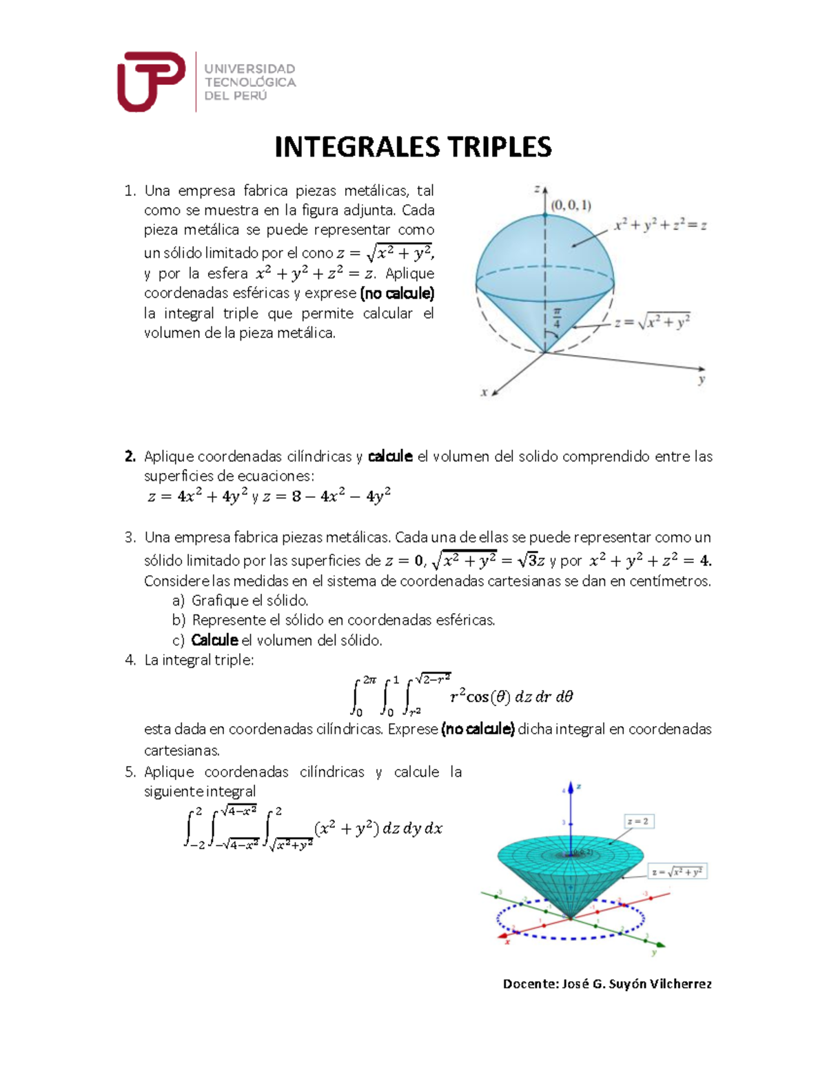 434345633 Ejercicios De Repaso INTEGRALES TRIPLES Una Empresa Fabrica