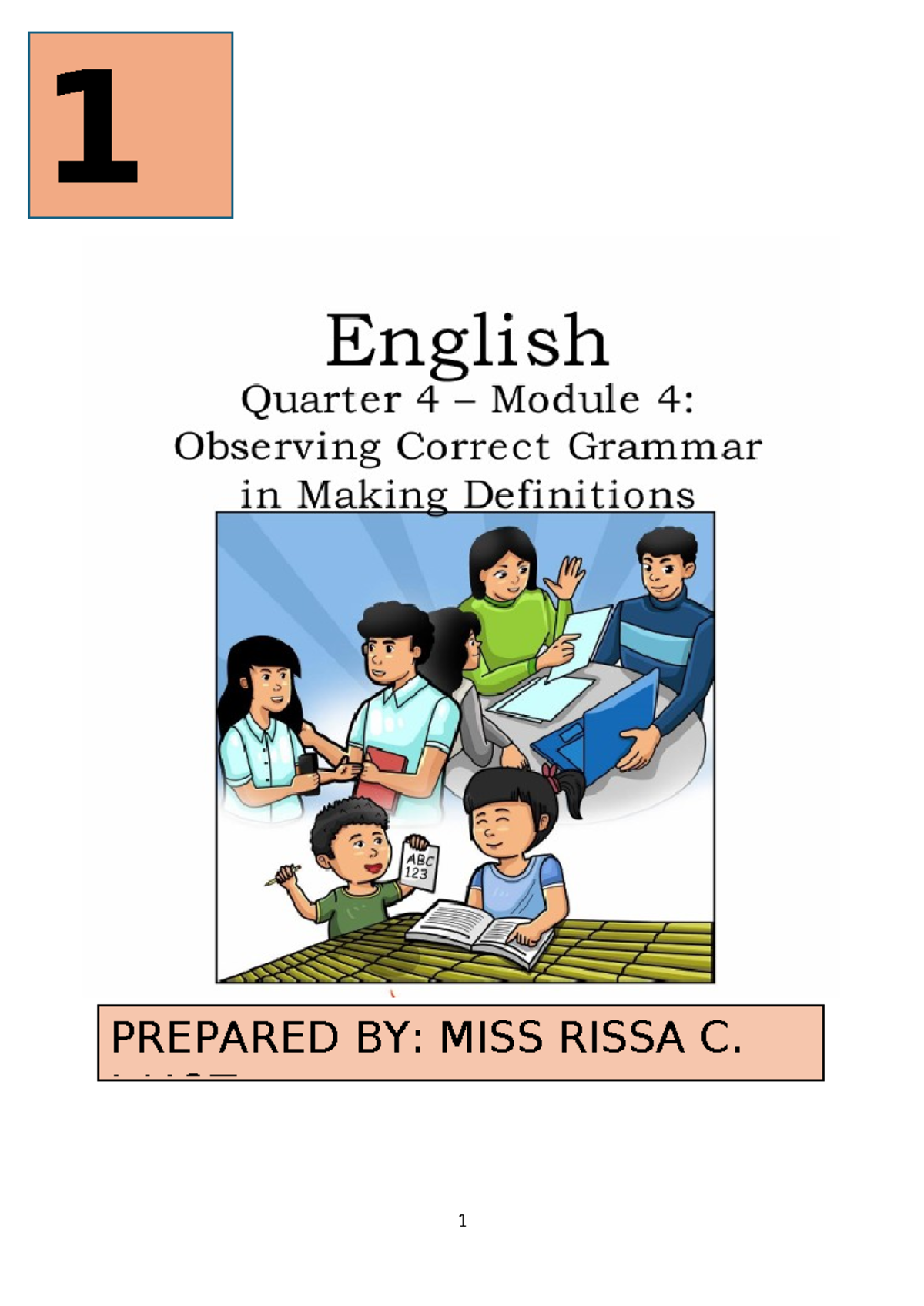 Module 4 Observe Correct Grammar IN Making Definitions - PREPARED BY ...