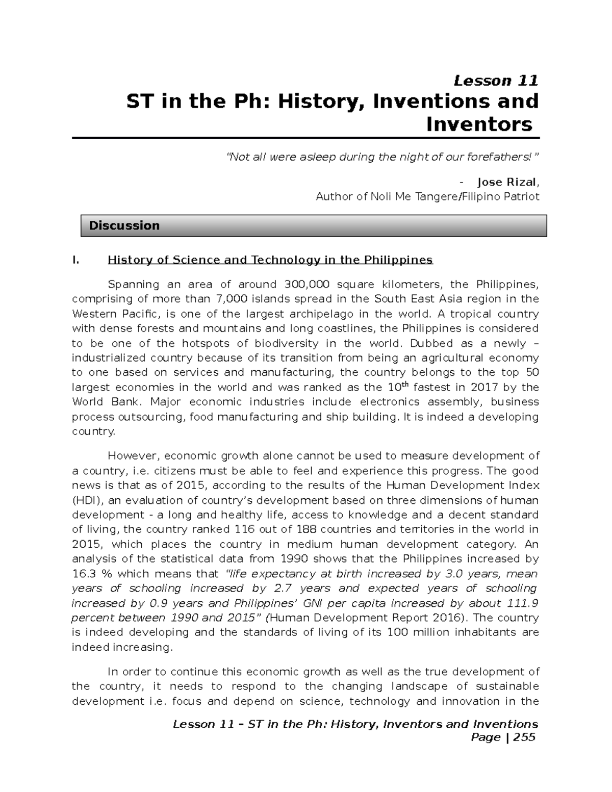 Module 11 ST in the Philippines History Inventors and Inventions ...