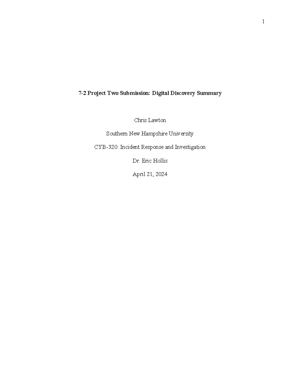 7-2 Project Two Submission - Digital Discovery Summary - 7-2 Project ...