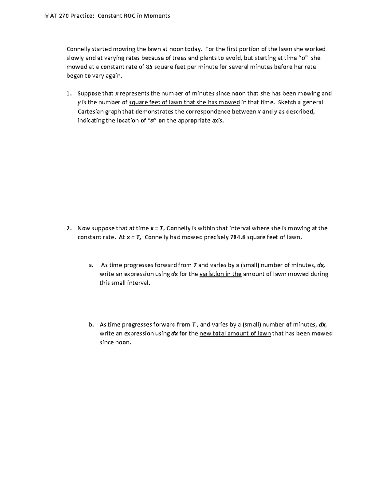 CROC in moments practice - MAT 270 Practice: Constant ROC in Moments ...