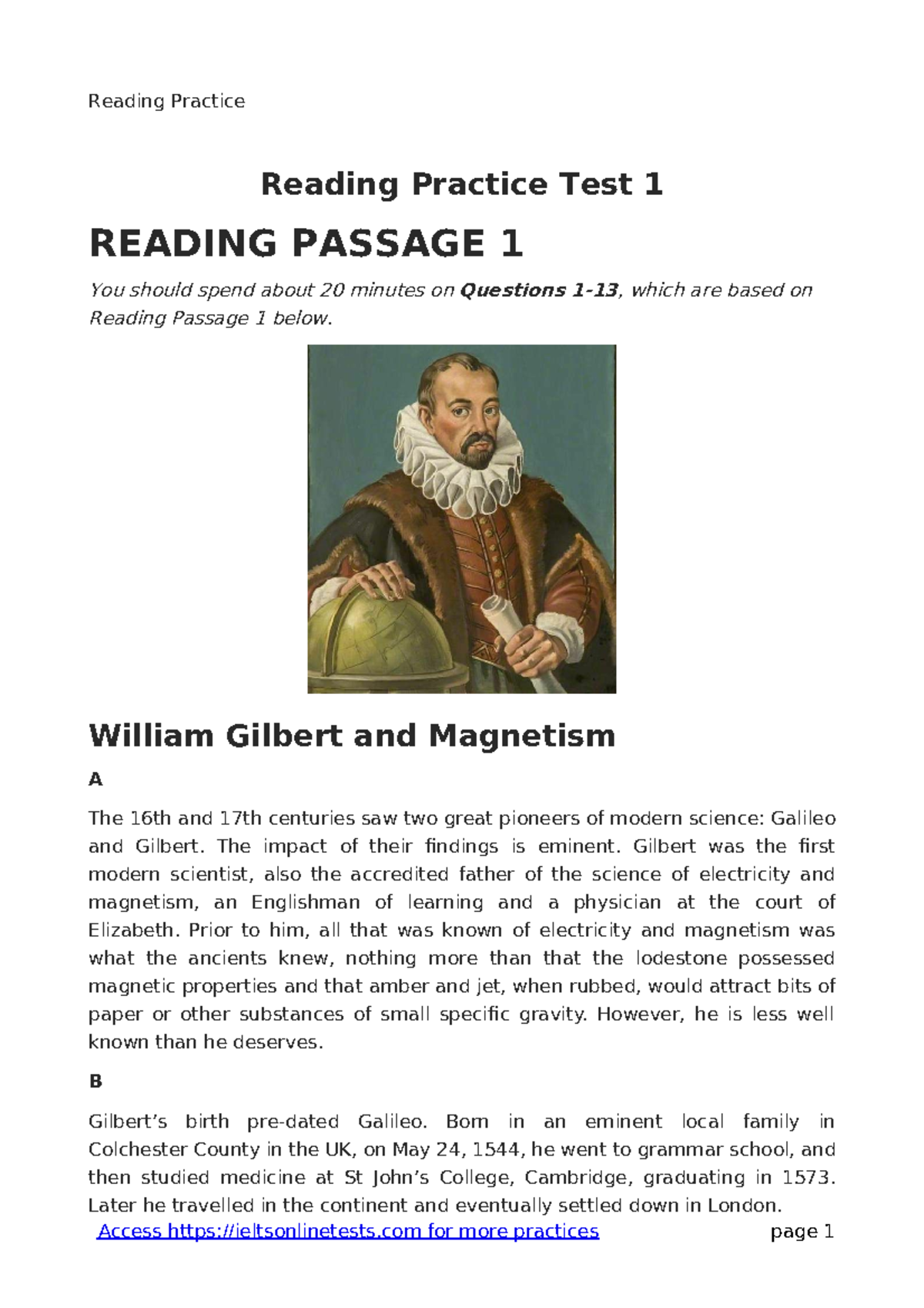 Volume 1 Test 1 - Thank You! - Reading Practice READING PASSAGE 1 You ...